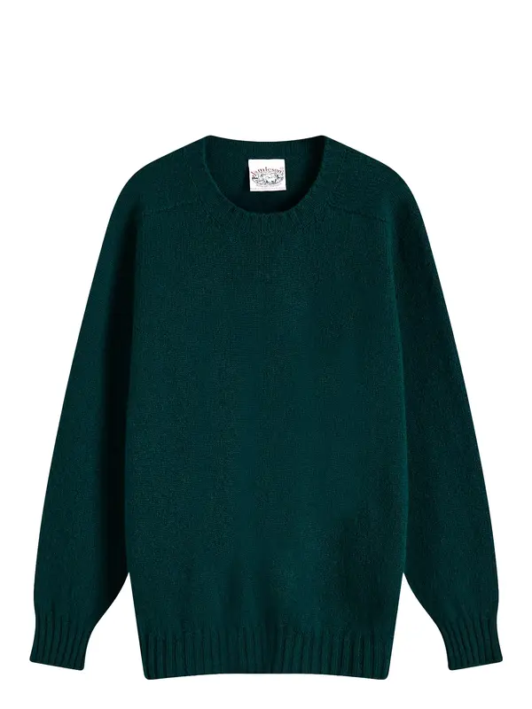 JAMIESON'S OF SHETLAND Crew Neck Knit - Green