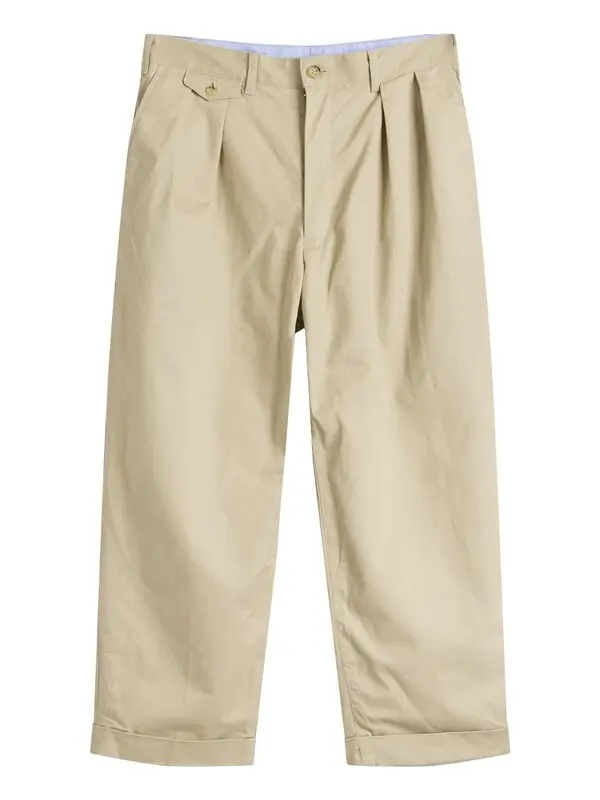 BEAMS 2 Pleat Chino - Khaki