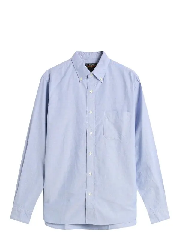 BEAMS Button Down Oxford Shirt - Blue