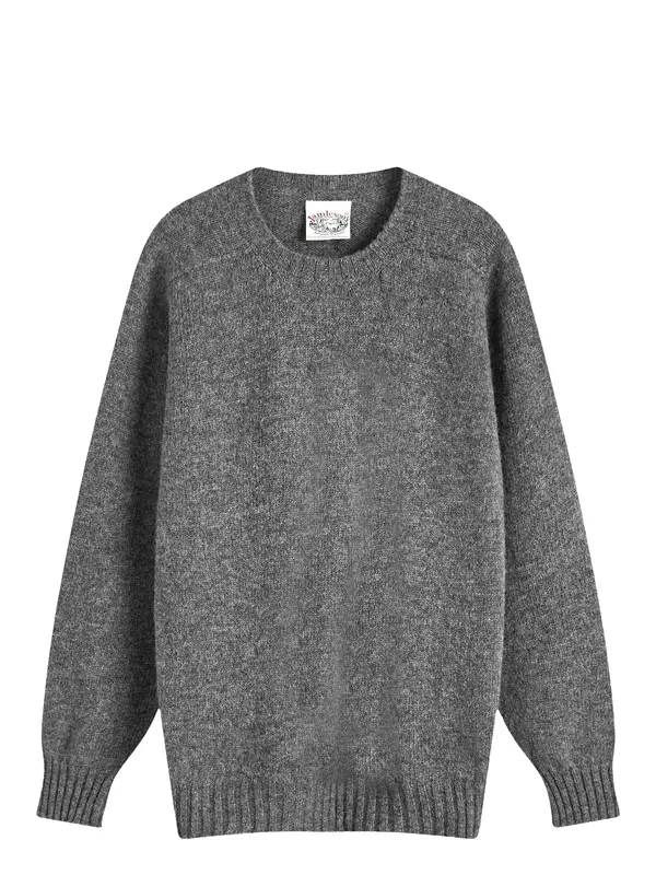 JAMIESON'S OF SHETLAND Crew Neck Knit - Slate