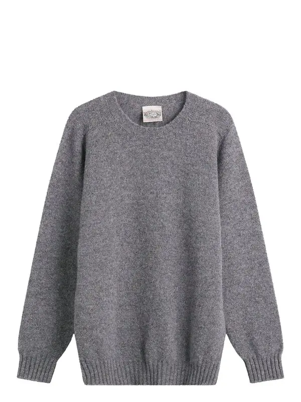 JAMIESON'S OF SHETLAND Crew Neck Knit - Slate