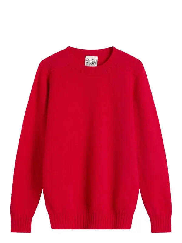 JAMIESON'S OF SHETLAND Crew Knit - Scarlet