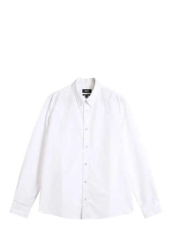 A.p.c. Greg Logo Button Down Oxford Shirt - White