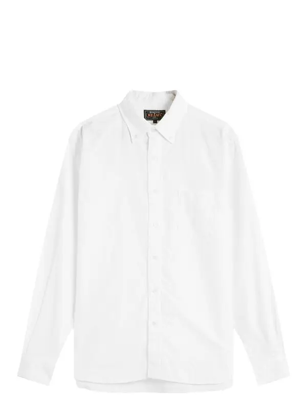 BEAMS Button Down Oxford Shirt - White