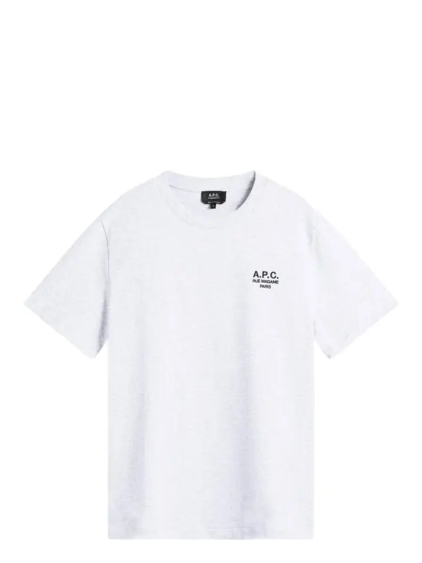 A.p.c. Rue Madame Logo T-shirt - Heather Grey/black