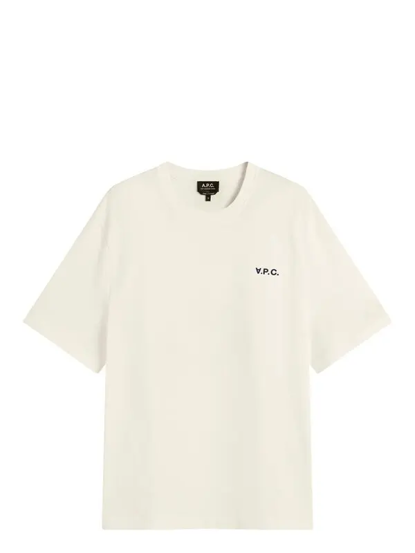 A.p.c. Vpc Logo T-shirt - White/dark Navy
