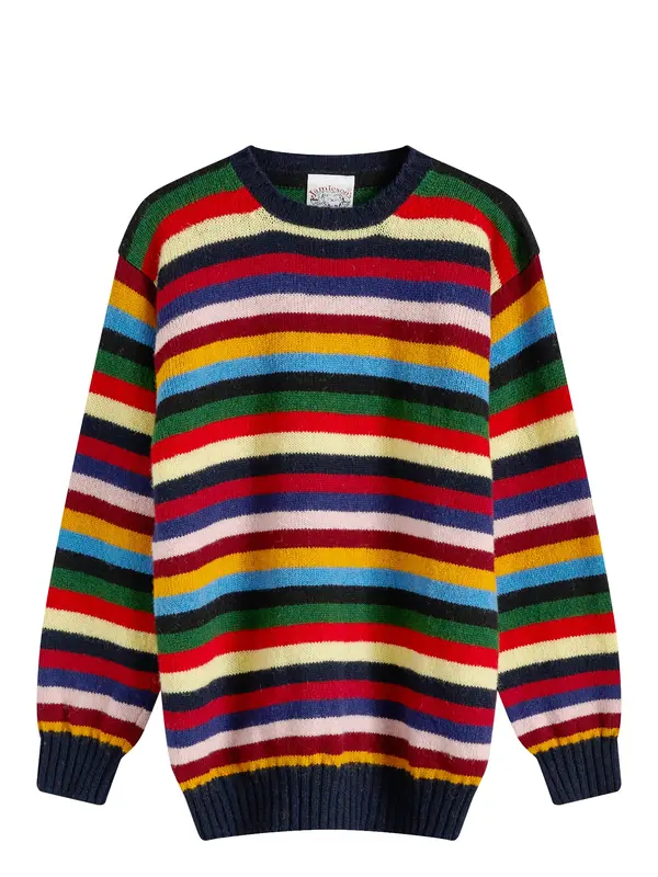 JAMIESON'S OF SHETLAND Stripe Crew Knit - Multi