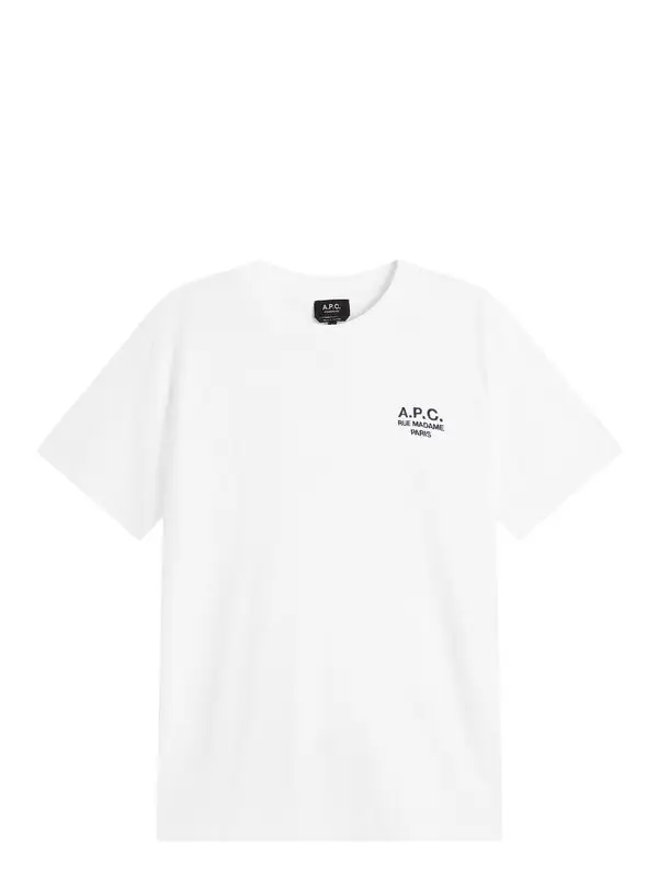 A.p.c. Rue Madame Logo T-shirt - White/dark Navy