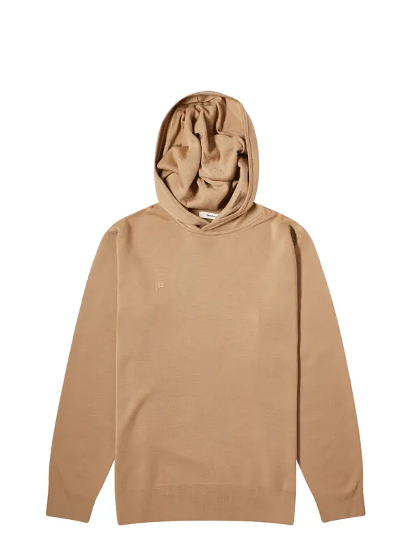PANGAIA Regenerative Merino Knit Slim Fit Hoodie - Camel