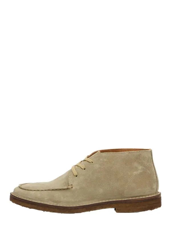 DRAKE'S Crosby Moc Toe Boots - Sand Suede