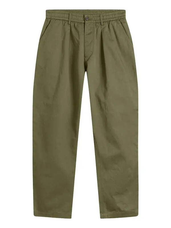 Universal Works Pleated Track Pant - Light Olive