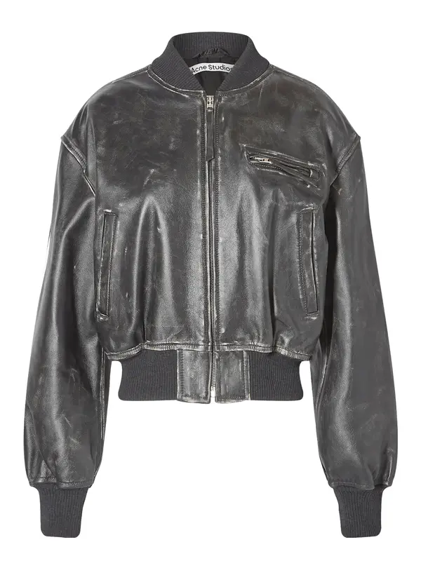 Acne Studios Lomber Leather Jacket - Black