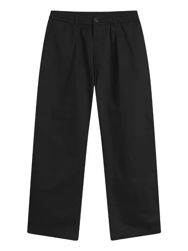 Universal Works Twill Pleated Track Pant - Black