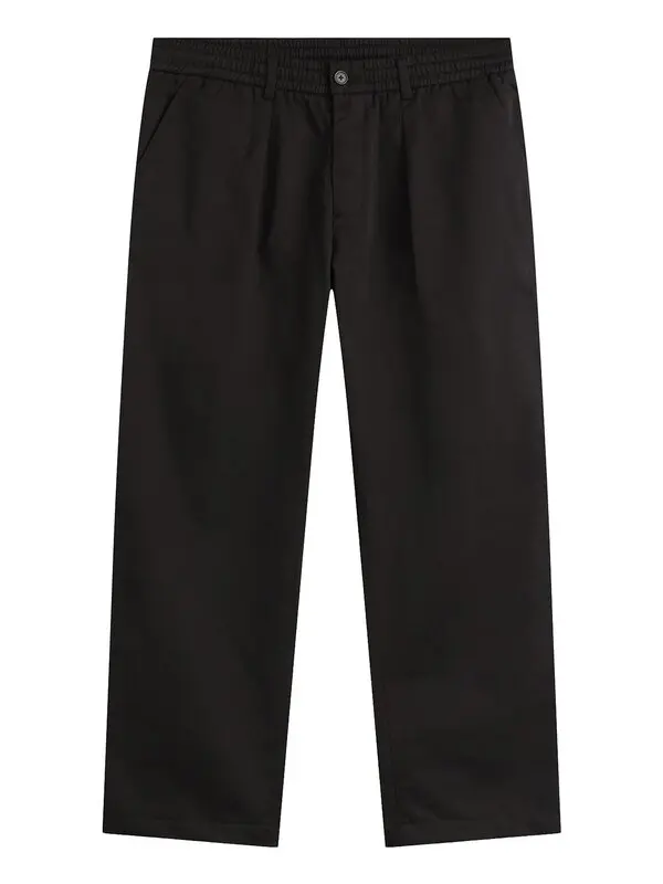 Universal Works Twill Pleated Track Pant - Black