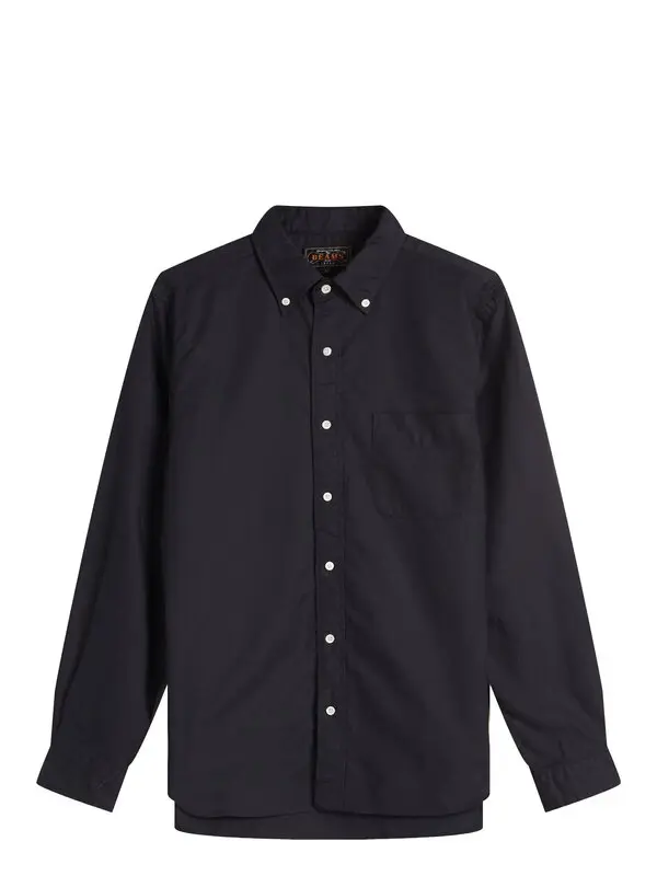 BEAMS Button Down Solid Oxford - Navy