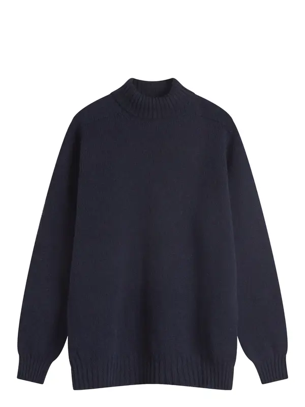 JAMIESON'S OF SHETLAND Roll Neck Knit - Dark Navy