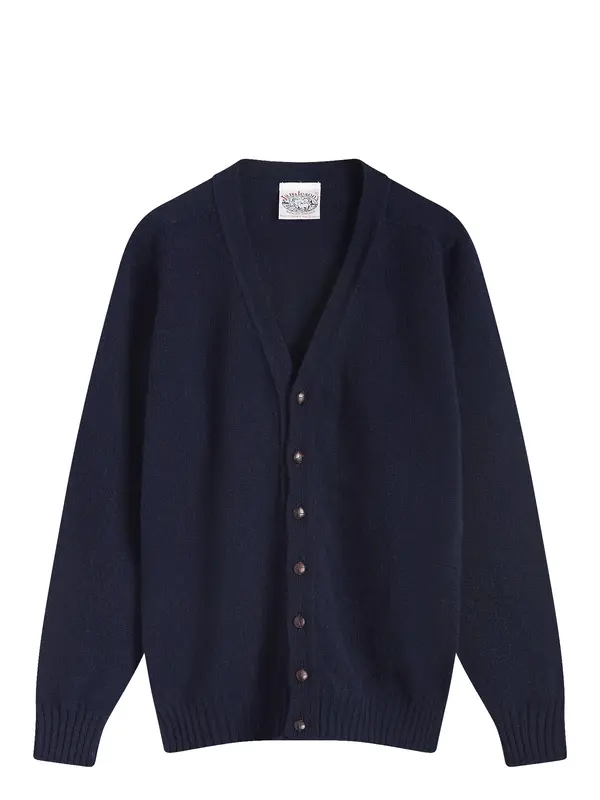 JAMIESON'S OF SHETLAND V-neck Cardigan - Dark Navy