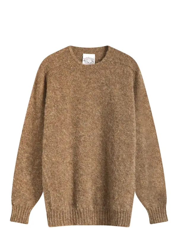 JAMIESON'S OF SHETLAND Brushed Crew Knit - Wren