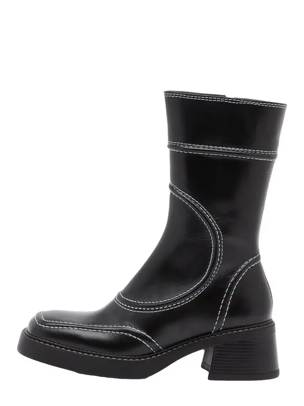 MIISTA Malene Patent Boots - Black