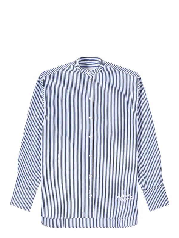 Maison Kitsuné Oversized Shirt - Blue/navy Stripes