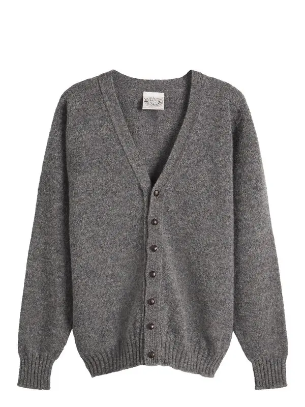 JAMIESON'S OF SHETLAND V-neck Cardigan - Slate