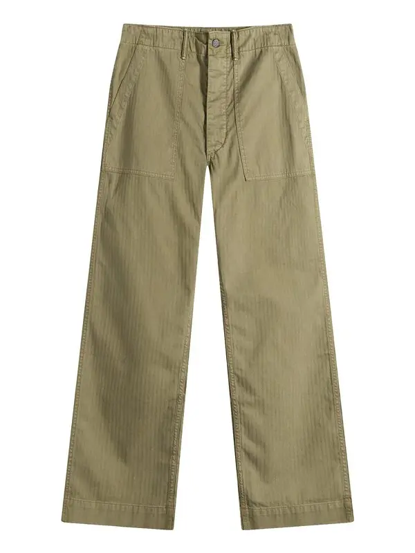 Ralph Lauren Classic Fit Yarn-dyed Herringbone Utility Pants - Brewster Green