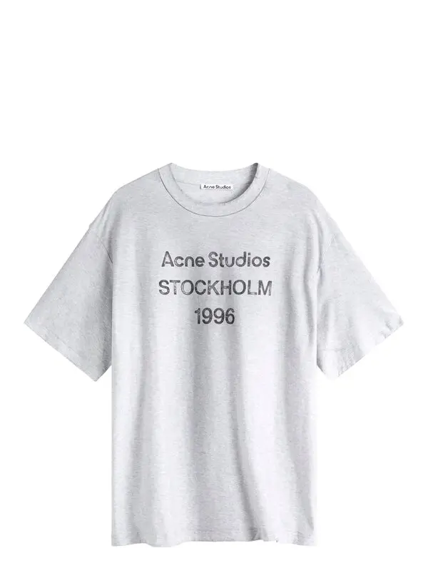 Acne Studios Exford 1996 Logo T-shirt - Pale Grey Melange