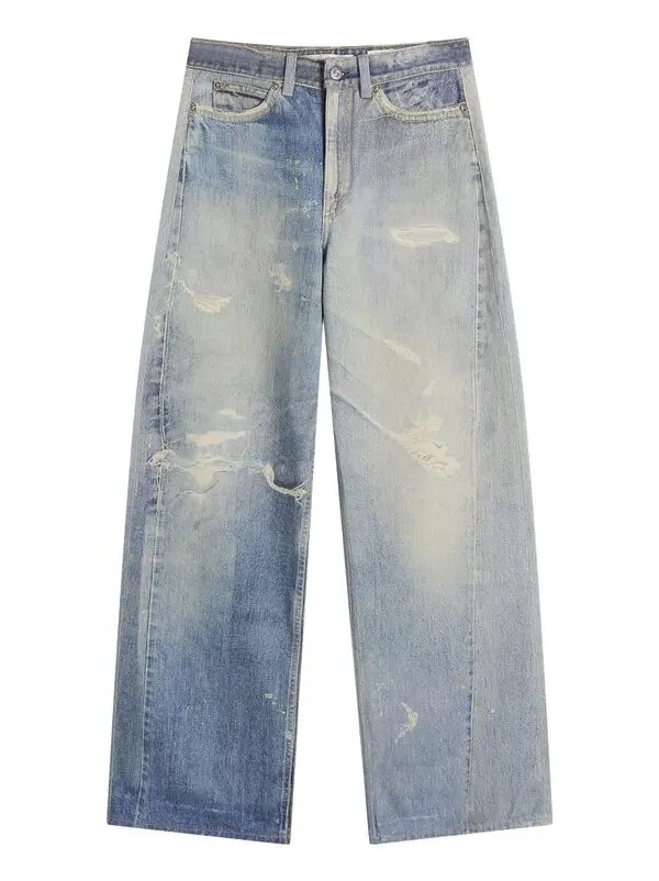 Our Legacy Full Cut Baggy Jeans - Digital Denim Print