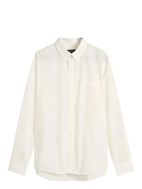 A.p.c. Eduoard Logo Button Down Shirt - White