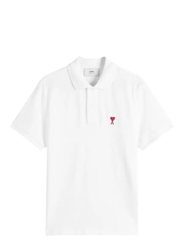 Ami A Heart Polo Shirt - White