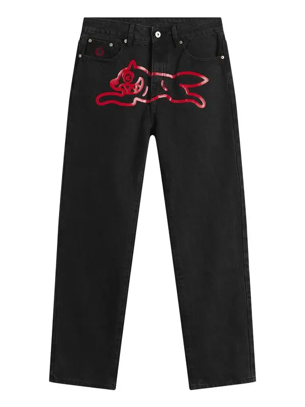 ICECREAM Running Dog Denim Jeans - Black