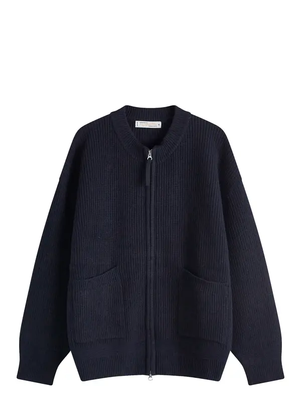 FRIZMWORKS Wool Deck Zip Cardigan - Navy
