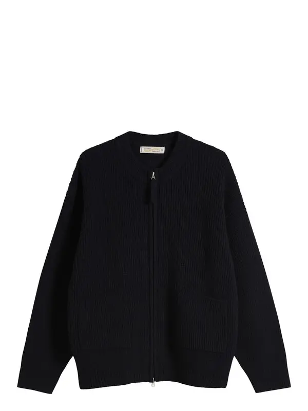 FRIZMWORKS Wool Deck Zip Cardigan - Navy