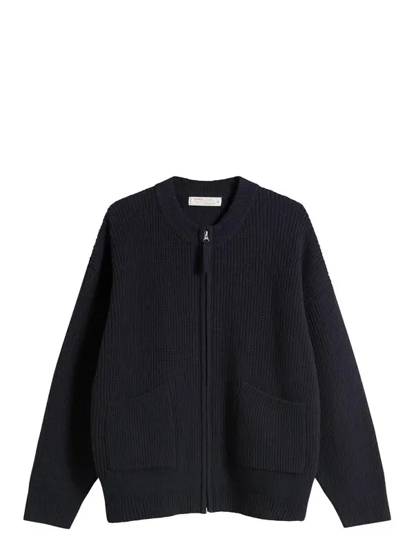 FRIZMWORKS Wool Deck Zip Cardigan - Navy