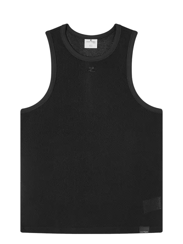 COURREGES Sports Mesh Tank Top - Black