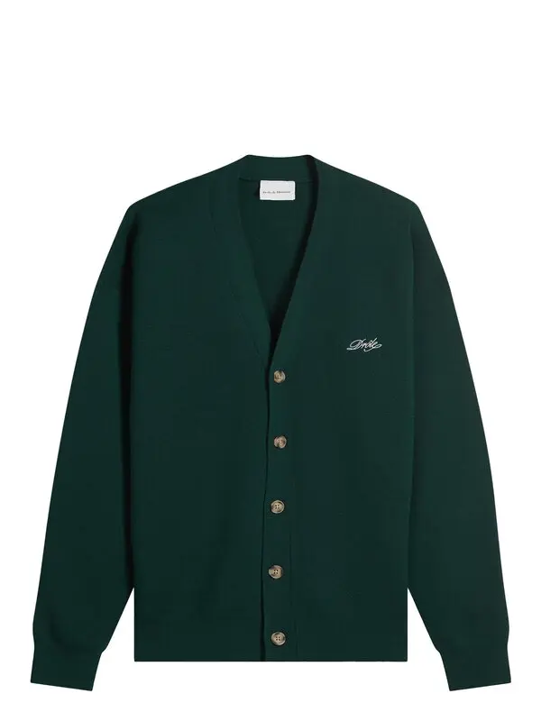 Drole De Monsieur Logo Cardigan - Dark Green