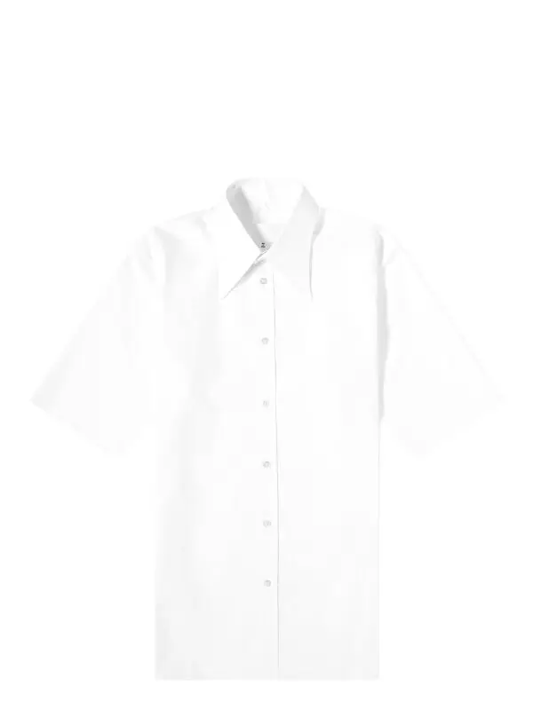 MAISON MARGIELA Short Sleeve Poplin Shirt - White