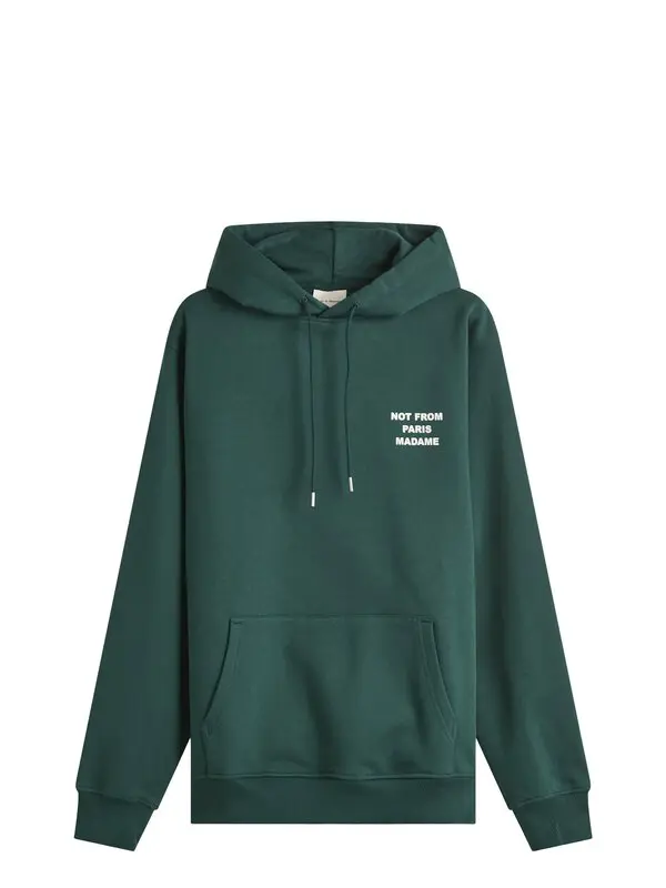 Drole De Monsieur Slogan Hoodie - Dark Green