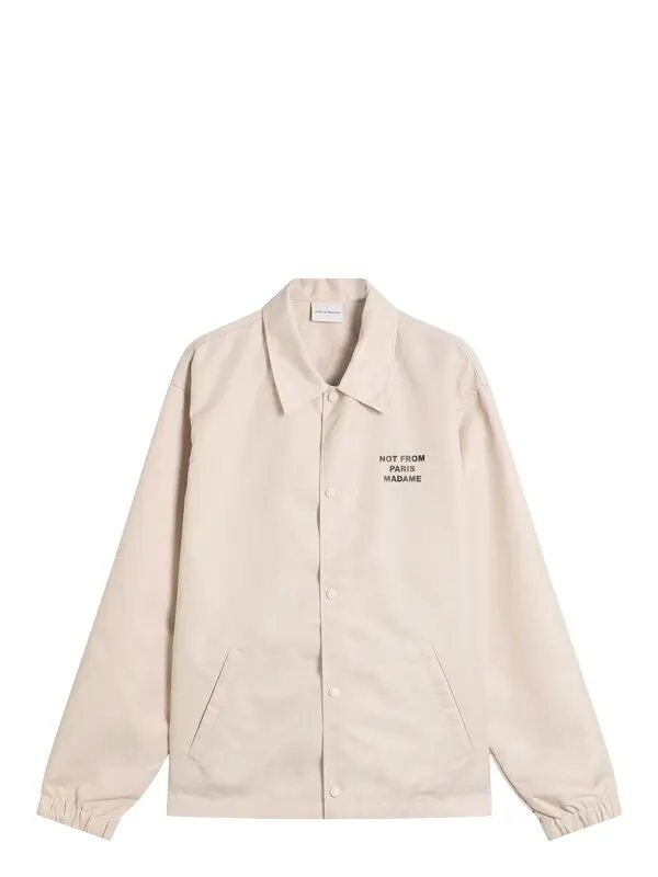 Drole De Monsieur Slogan Coach Jacket - Mastic