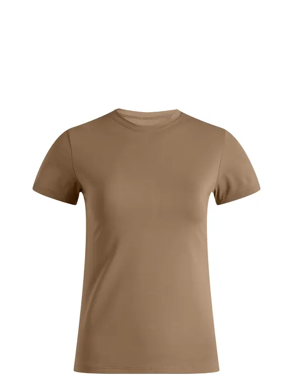 ADANOLA Ultimate Short Sleeve Top - Brown