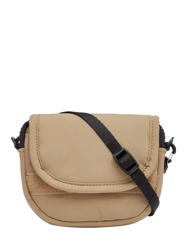 MAZI UNTITLED Clam Crossbody Bag - Beige