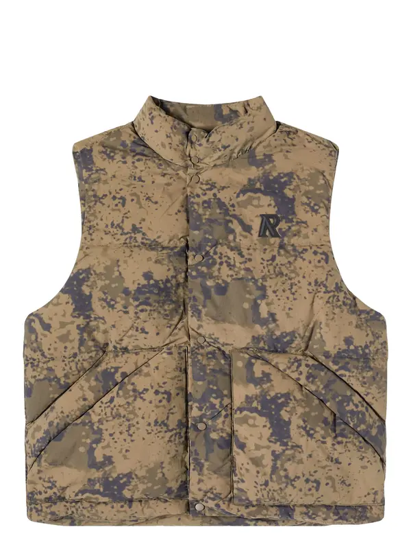 REPRESENT Nylon Puffer Gilet - Camo