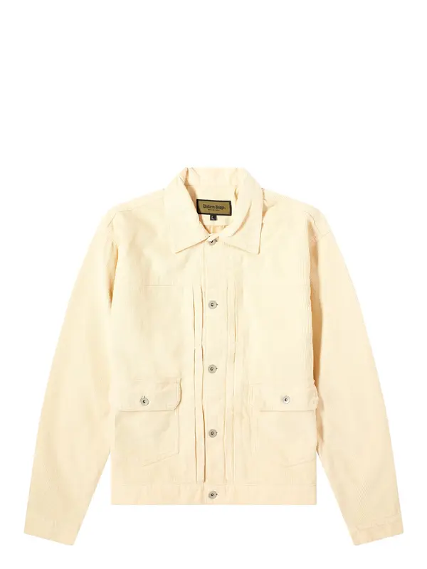 UNIFORM BRIDGE Type-2 Corduroy Trucker Jacket - Cream