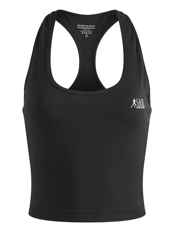 SPORTY & RICH Sr Runner Sports Tank Bra - Black