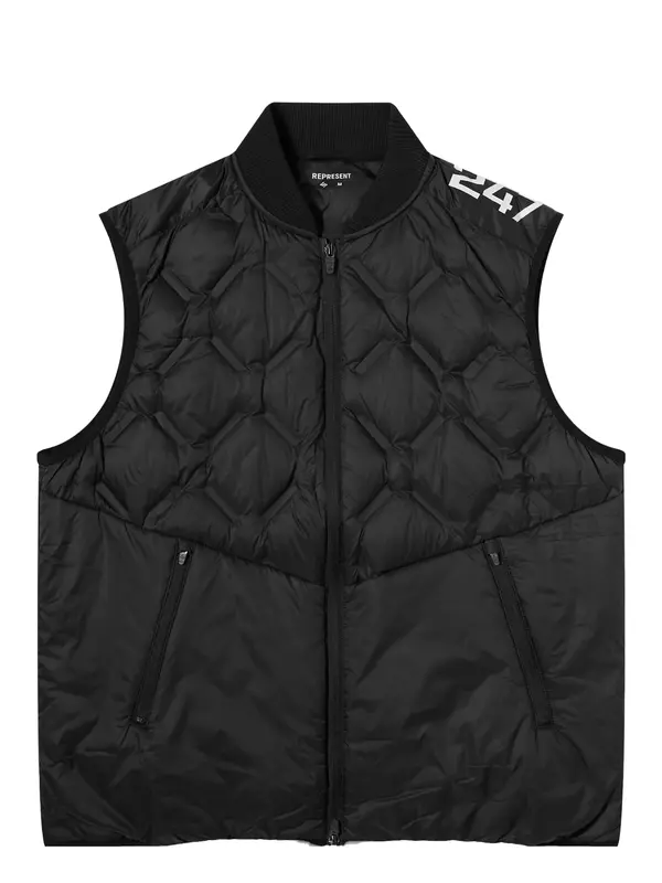 REPRESENT 247 Lightweight Gilet - Black
