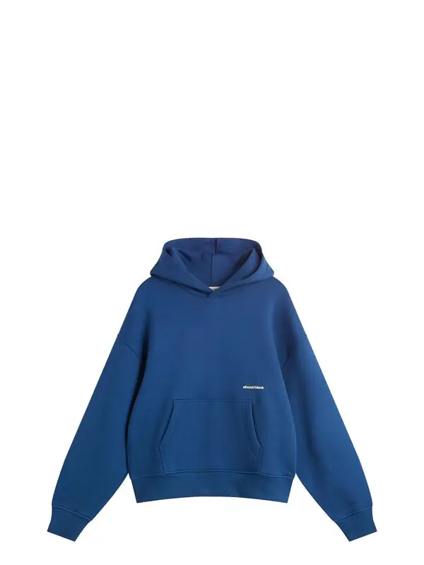 ABOUT:BLANK Box Logo Hoodie - Estate Blue/ecru