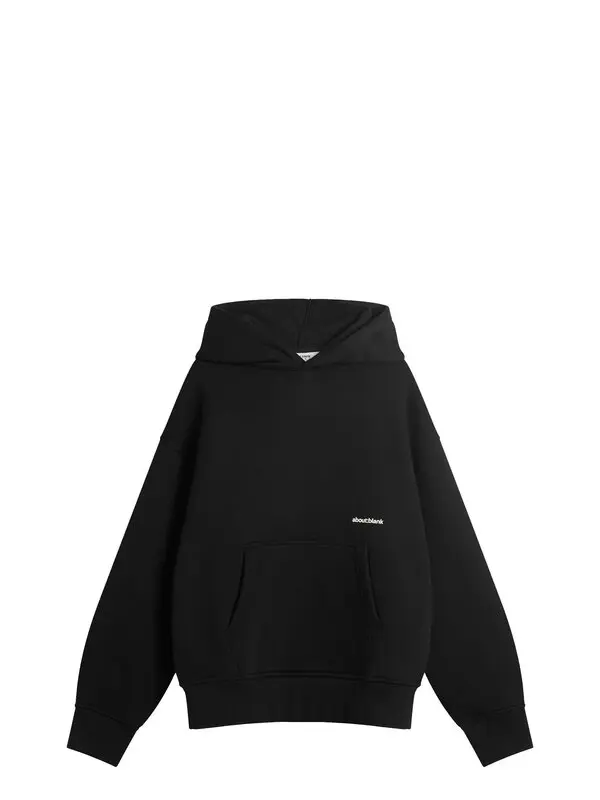 ABOUT:BLANK Box Logo Hoodie - Black/ecru
