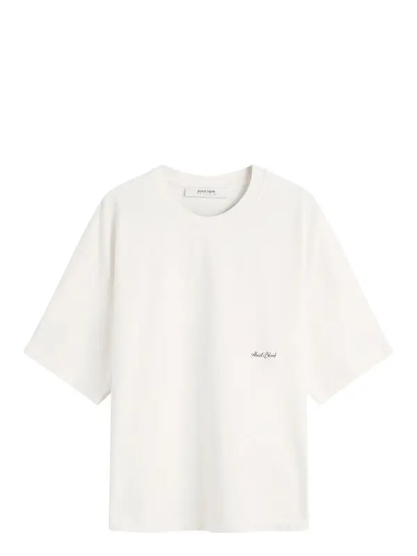 ABOUT:BLANK Banner Logo T-shirt - Oat/black