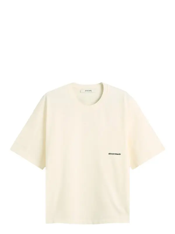ABOUT:BLANK Box Logo T-shirt - Oat/black