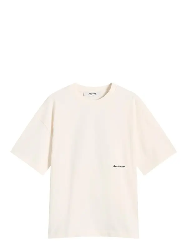 ABOUT:BLANK Box Logo T-shirt - Oat/black